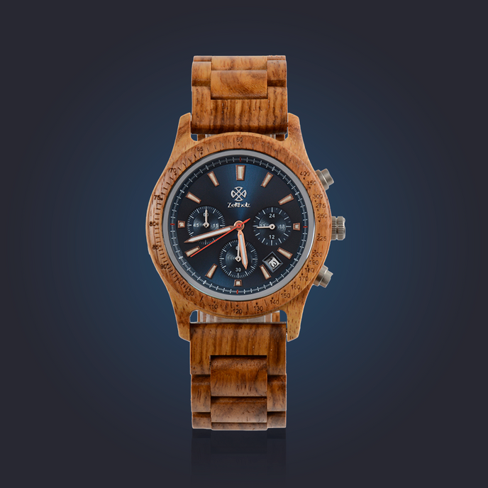 Bergen Rosewood - 42mm Men's Wristwatch - Zeitholz - Zeitholz