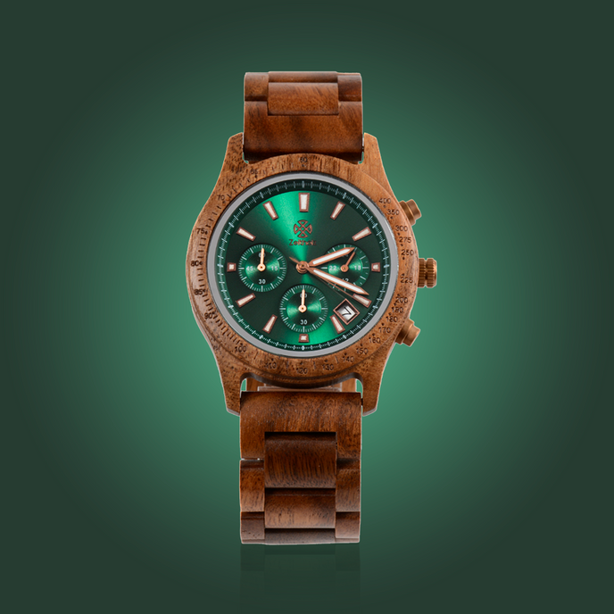 Bergen Acacia Wood - 42mm Men's Wristwatch - Zeitholz - Zeitholz